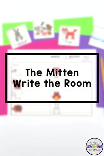 The Mitten Write the Room | Sensory Bin Activity by Little Learning Corner