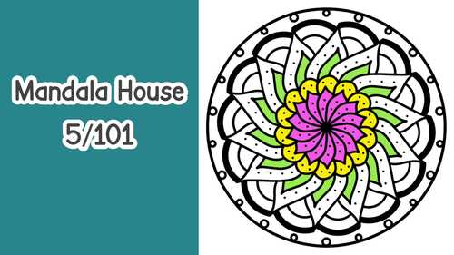 [020] Mandala House 5/101 || Coloring by Yerbera Gallery | TPT