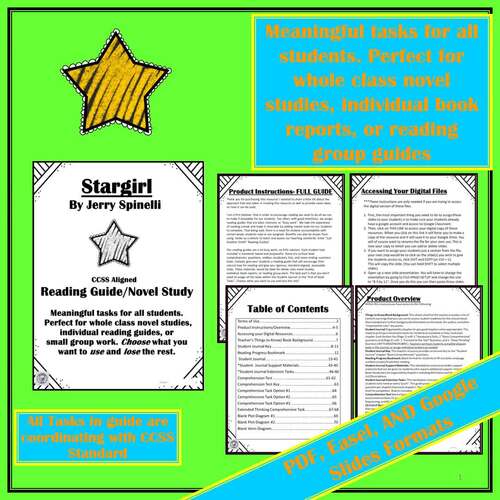 Stargirl by Jerry Spinelli | Reading Guide | Book / Literature Novel ...