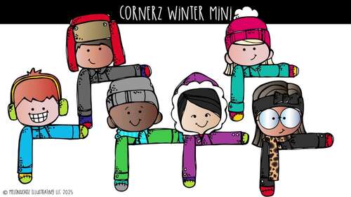 Cornerz clip art, Winter clip art Mini by Melonheadz Clipart | TPT