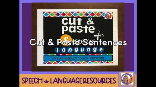 Sentences: Cut & Paste. PDF & Easel Version by Katrina Bevan | TPT