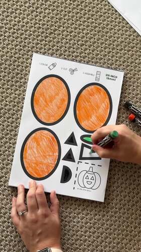 Pumpkin Cutting Craft | Cut, Color & Build Shapes for Scissor Skills ...