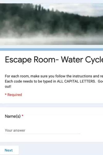 Water Cycle Digital Escape Room, Water Cycle Activity Life Science ...