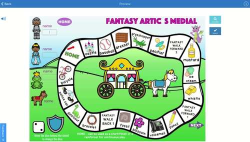 Articulation Fantasy Game Boards later developing sounds speech therapy ...