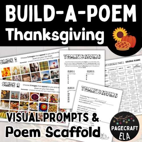 Thanksgiving | Personalized Poetry Writing | Visual Prompts | Gratitude ...