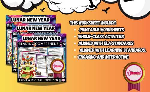 Chinese Lunar New Year Reading Comprehension Passages 3rd,4th,5th,6th ...