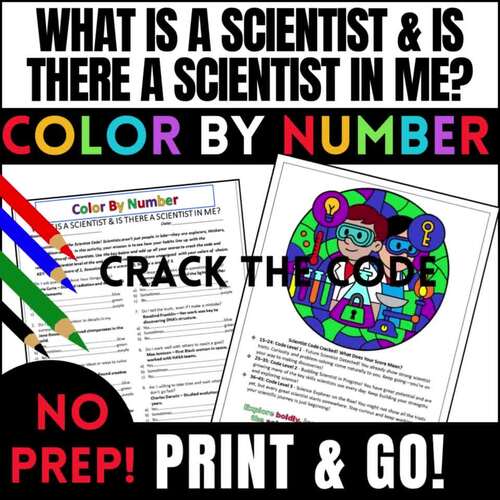 What is a Scientist Activity| Science Back To School Color By Number ...