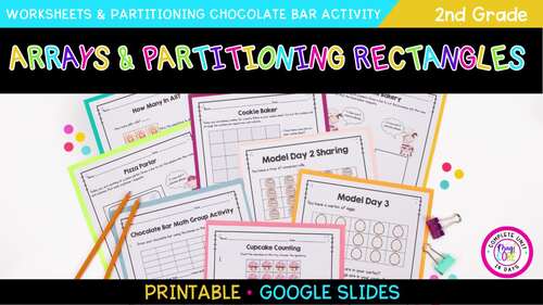 Arrays Partitioning Rectangles Rows & Columns 2nd Grade Repeated ...