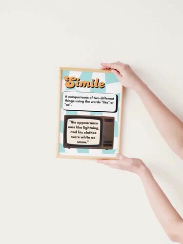 Retro Style Literary Devices Classroom Posters (Digital Download)