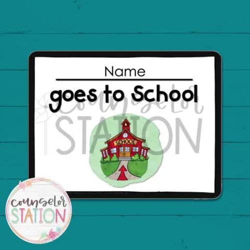 Social Narrative "Going to School" Digital & Printable Story for Elementary