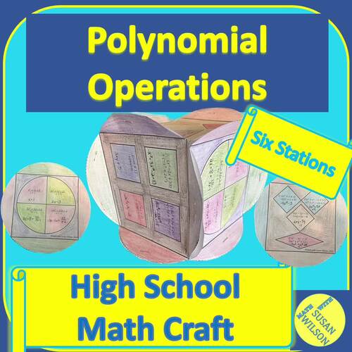 Algebra Movement: Fun Project with Polynomial Operations High School ...
