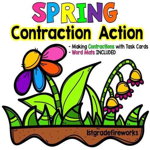 Spring Contraction Action - Activities for First Grade by 1stgradefireworks