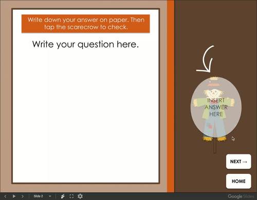 Google Slides PPT Game Template | Digital Editable Self-Checking | Fall ...