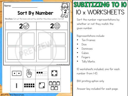 Representing Numbers in Different Ways Number Match Cut and Paste ...