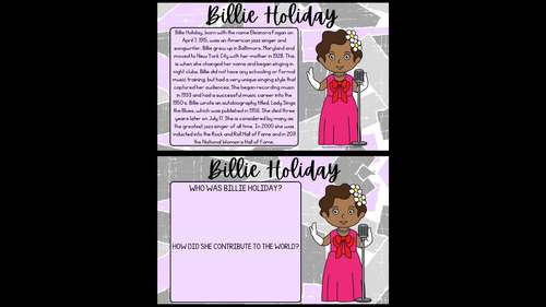 Black History Month Biography Bits Task Cards Set 1 by Presley's Print ...
