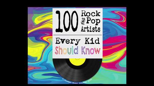 *PDF/GOOGLE SLIDE BUNDLE* 100 Rock & Pop Artists Every Kid Should Know