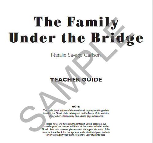 The Family Under the Bridge Novel Units® Teacher Guide Novel Study