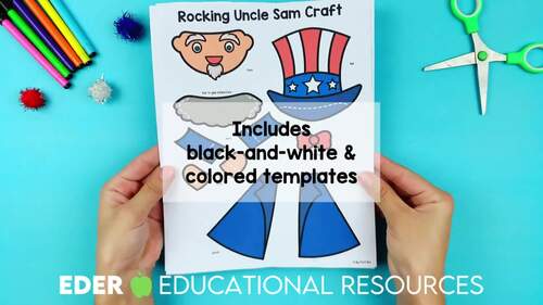 Rocking Uncle Sam Craft | Moving Uncle Sam Craft by Eder Educational ...