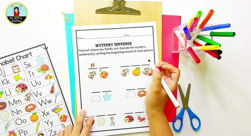 CVC Mystery Sentence Worksheet by The Joy in Teaching | TPT