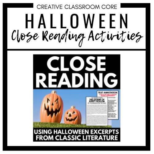 Halloween Close Reading Passages for Middle School - Halloween Activities
