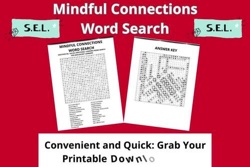 Social Emotional Learning Word Search- For 9th-12th grade. | TPT