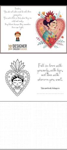 Printable Teacher Planner | Frida Kahlo-Inspired | Coloring & Writing ...