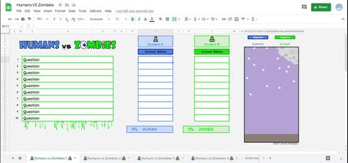 Pixel Art Template | Digital Math Game for Google | Humans vs Zombies ...