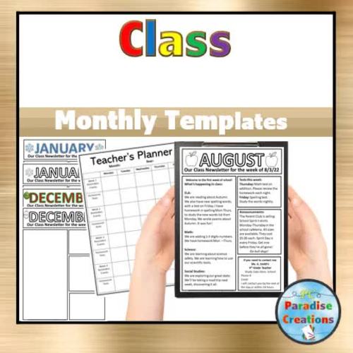 Classroom Newsletter for Your Class by Paradise Creations | TPT