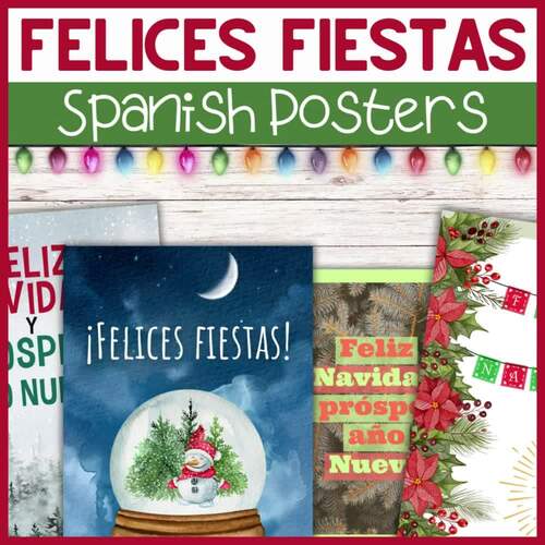 Spanish Christmas Winter Holidays Posters Navidad Classroom Decor ...