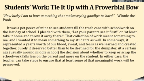 COMPLETE TEACHER Lesson 101 - Students’ Work: Tie It Up with A ...