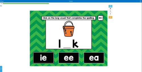 Long E Vowel Teams Phonics Boom Cards™ Interactive Digital Task Cards