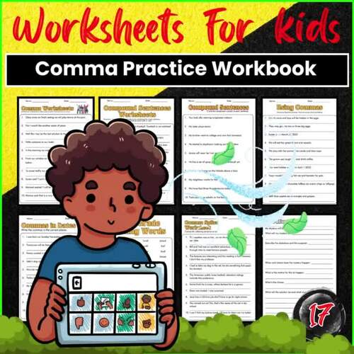 2nd Grade Comma Practice Worksheets by Lib Anatomy school | TPT