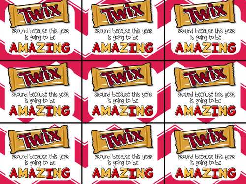 Twix Beginning of Year Gift Tag-Twix around, this year is going to be ...