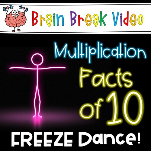 Multiplication Freeze Dance - Facts of 10 by The Primary Techie | TPT