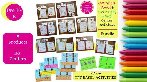 Long and Short Vowel Activities | Bundle by Joy's Classroom Studio