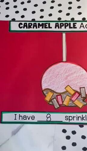 Caramel Apple Fall Addition Math Craft by The Teaching Diva Corner