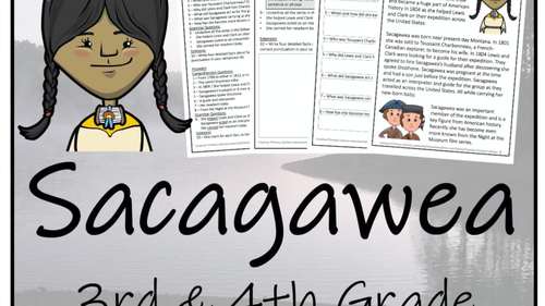 Sacagawea Close Reading Comprehension Activity | 3rd Grade & 4th Grade