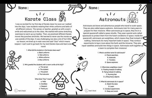 Grade 2 & 3 Reading Comprehension Passages with Questions | | Fluency ...