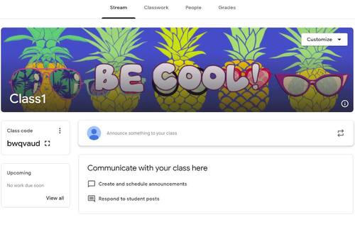 Animated Google Classroom Headers (Cool Pineapples) Banners - Distance ...