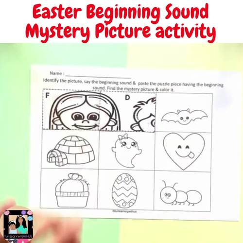 Easter Beginning Sound activity | Kindergarten Beginning Sound Mystery ...