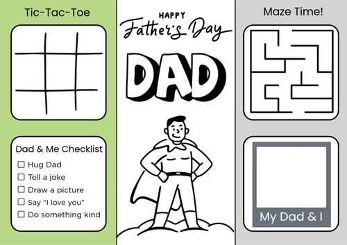 Father’s Day Fun – Fold Booklet by Resources Maker | TPT