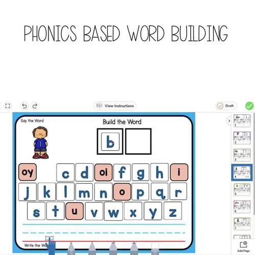 PRELOADED Seesaw Activity | Vowel Teams OY OI includes Google Slides