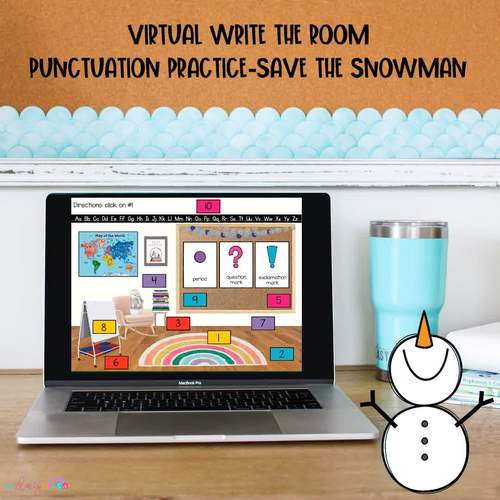 Write the Room Google Slides Punctuation Practice | Save the Snowman