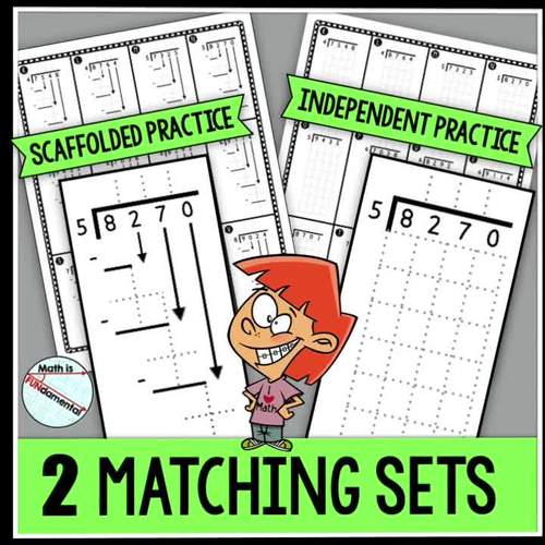 Scaffolded Long Division Practice Pages - a unit of differentiated ...
