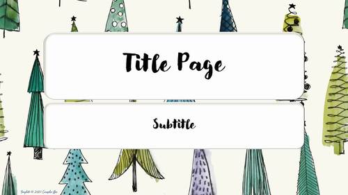 Trees Holiday Christmas Xmas PPT PowerPoint Template 5 Professional Unique!