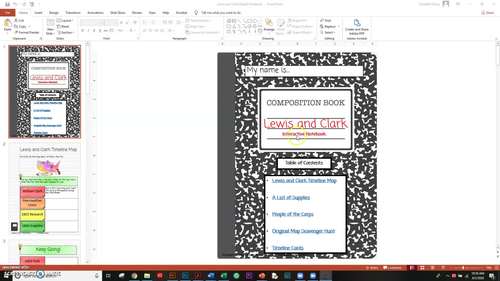 Lewis and Clark Distance Learning Digital Interactive Notebook and Website