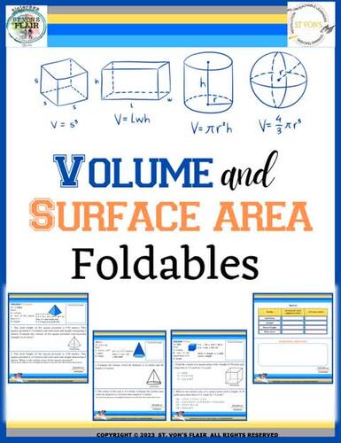 Volume and Surface Area Foldables by SisterBBB | TPT