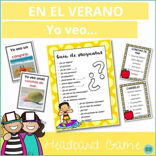 EN EL VERANO, YO VEO... SUMMER VOCABULARY - SPANISH GAME - SEASONS OF ...