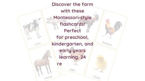 Farm Animals Flashcards – 24 Printable Vocabulary Cards by Savvy Teaching