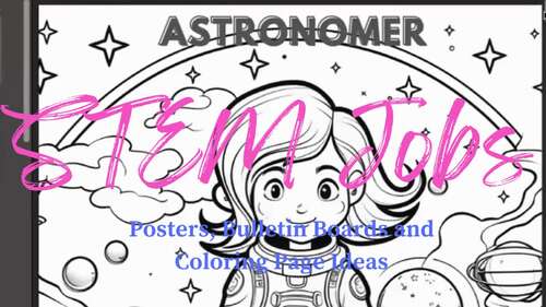 Science Poster & Bulletin Board: Elementary Coloring Page Careers in ...